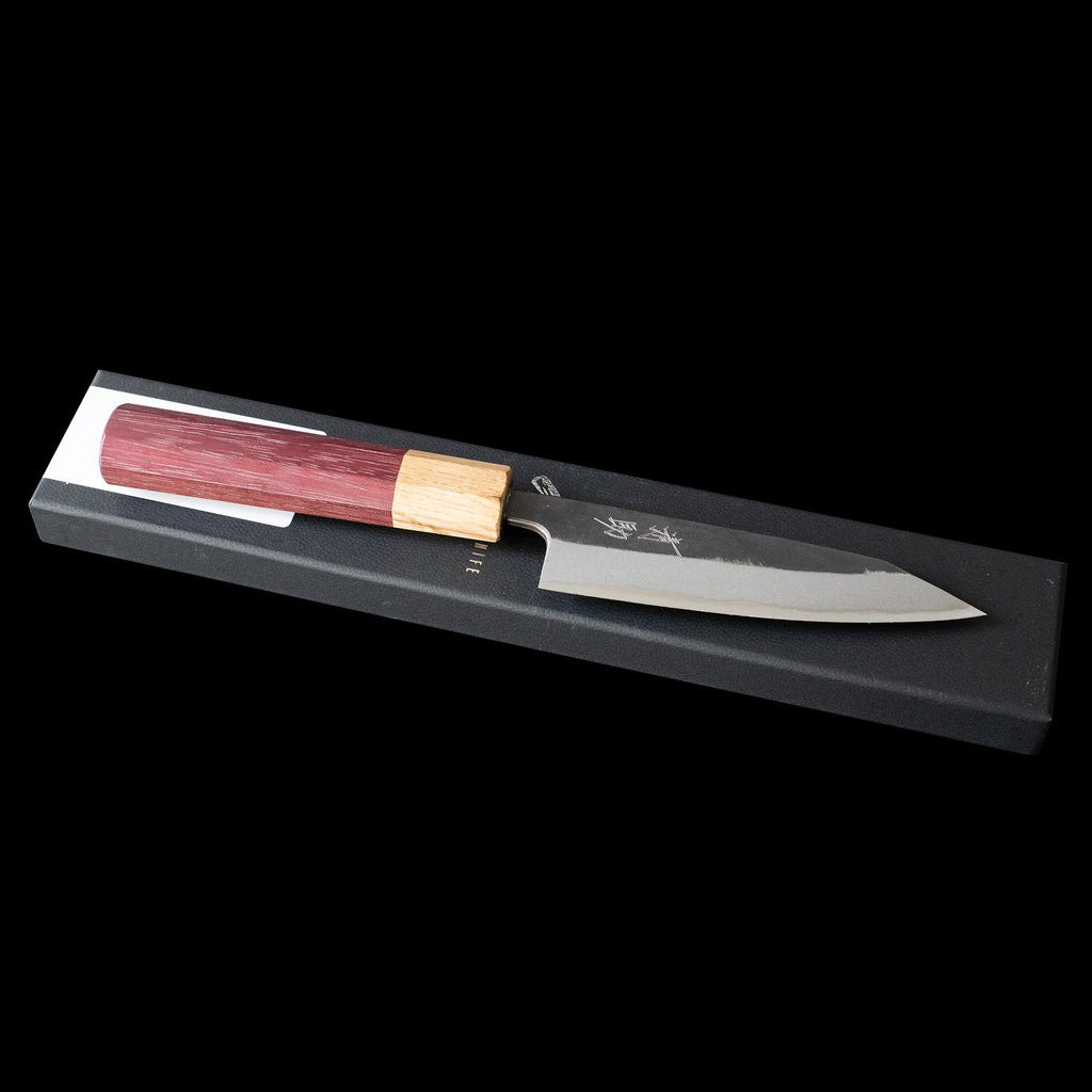 Hand Forged Japanese - Seisuke Blue Steel No.2 Kiritsuke Petty 120mm w ...