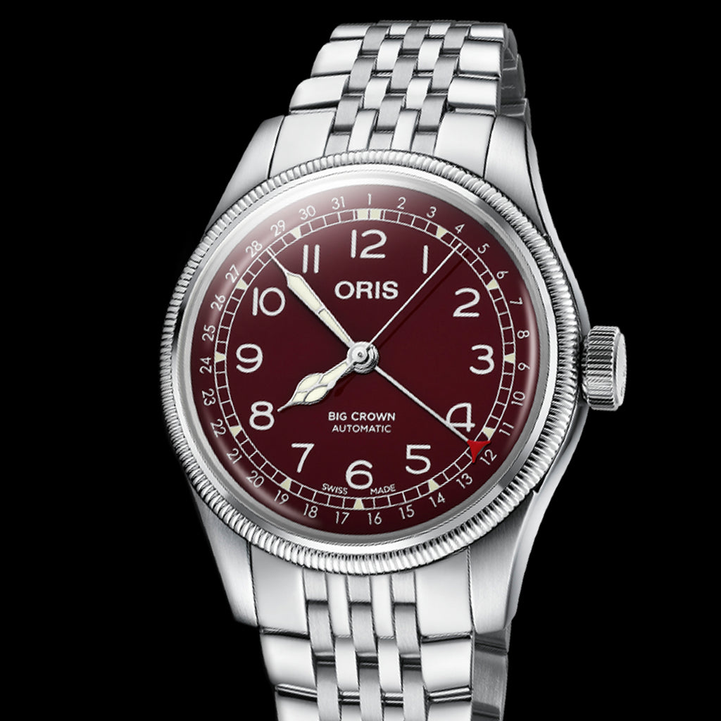 Oris - Big Crown Pointer Date Red 40mm on Bracelet – FiveFortyFive